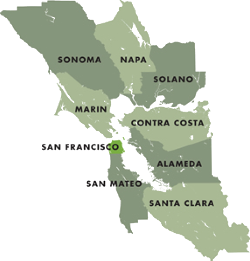 map bay area counties